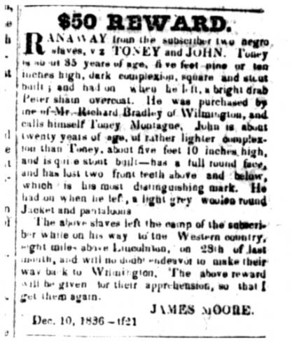 Primary Sources: Advertising Recapture and Sale of Enslaved People ...